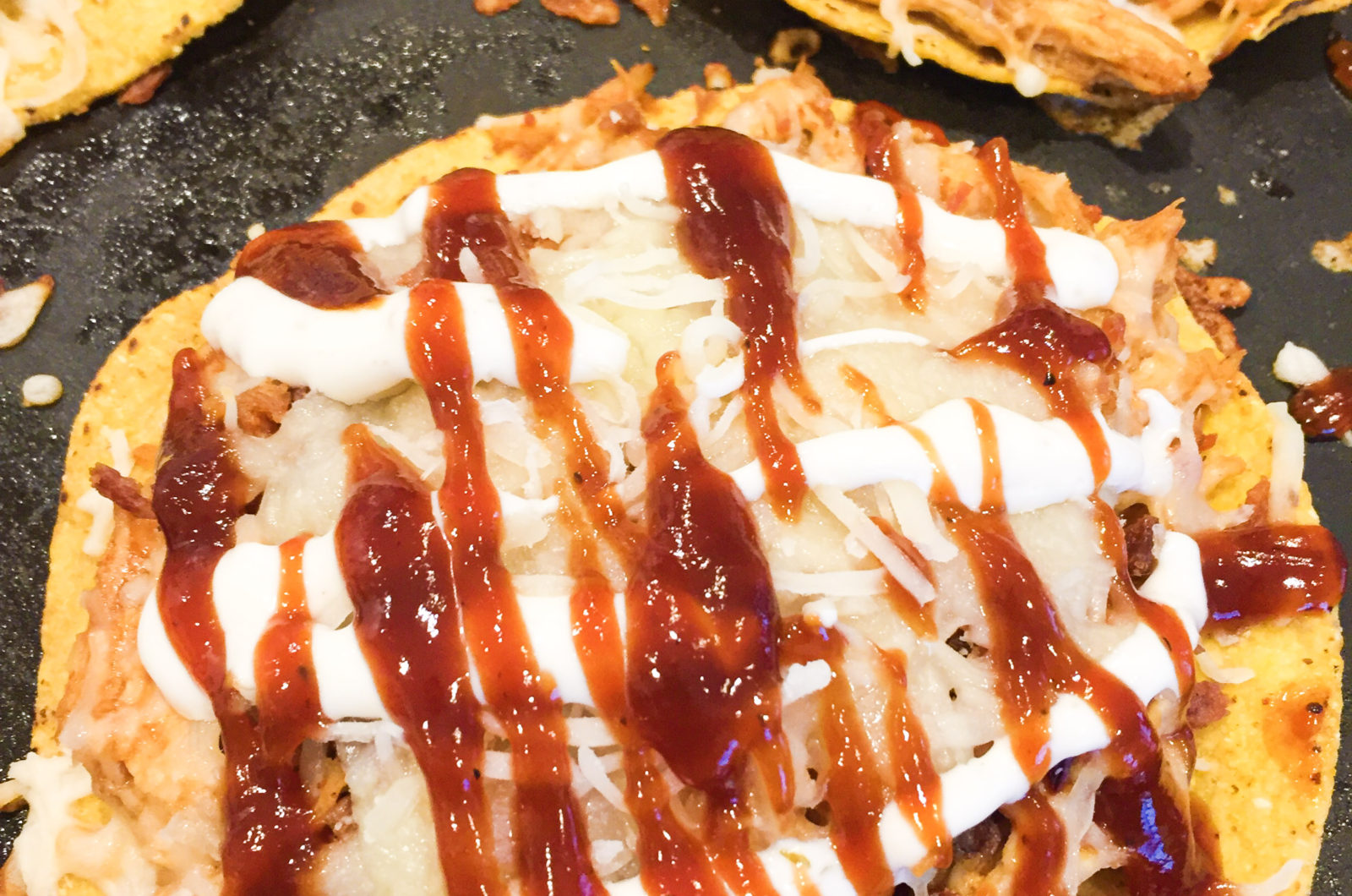 BBQ Chicken Bacon Ranch Tostadas - Modern Meal Makeover