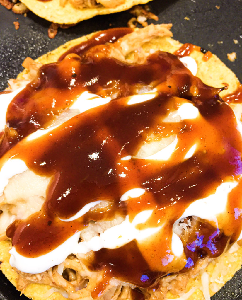 BBQ Chicken Bacon Ranch Tostadas - Modern Meal Makeover