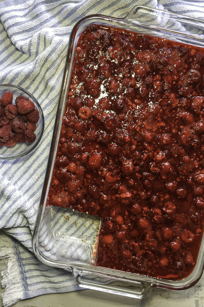 The Best Raspberry Pretzel Jello | Modernmealmakeover.com