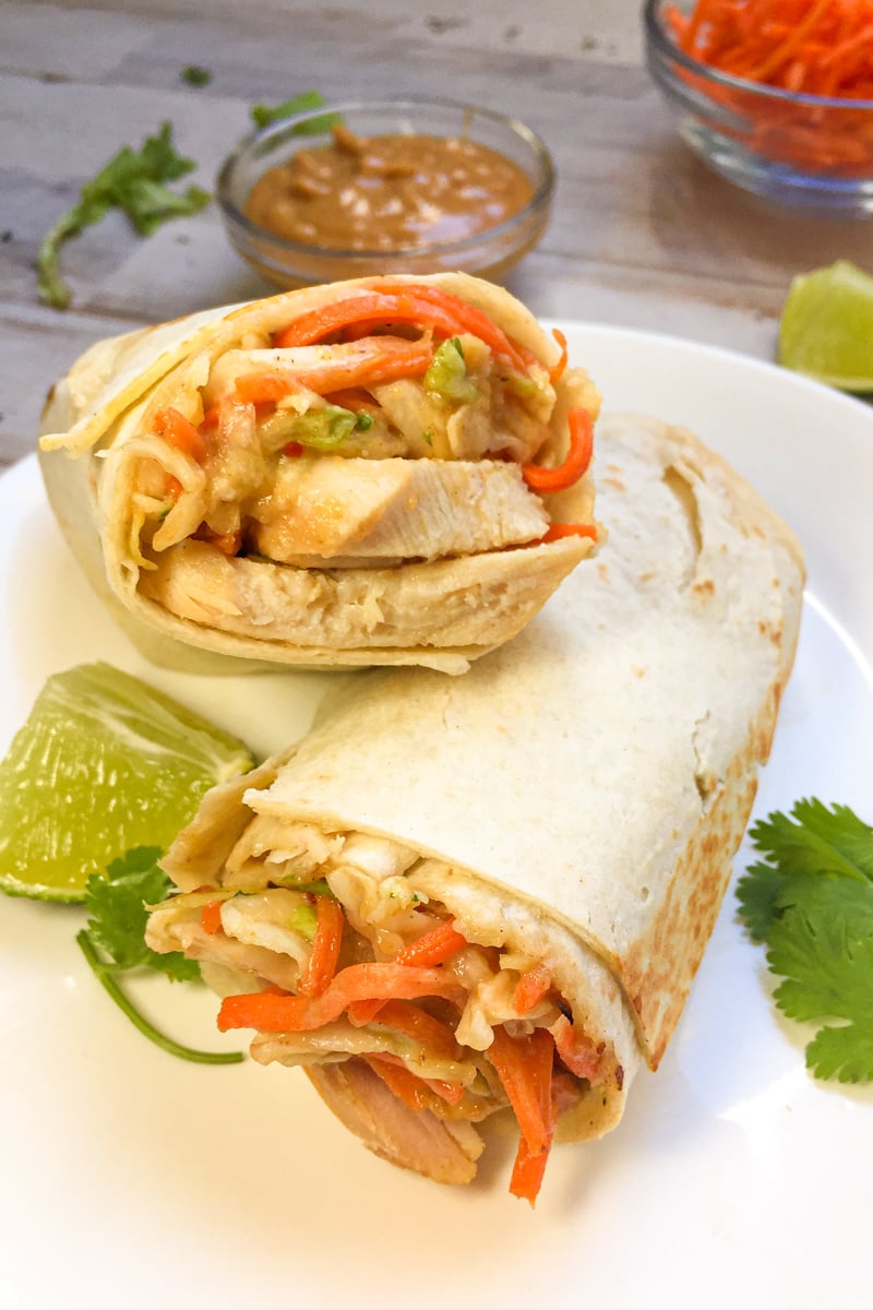 Oriental Chicken Wrap | Modernmealmakeover.com