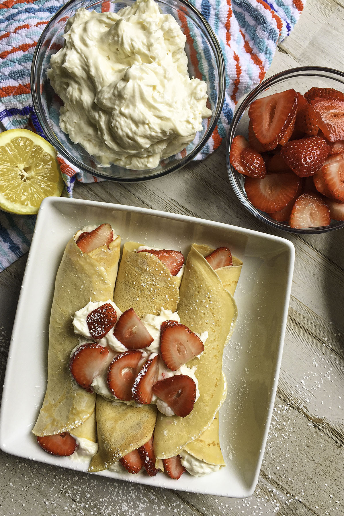 Strawberry Cream Cheese Crepes | Modernmealmakeover.com