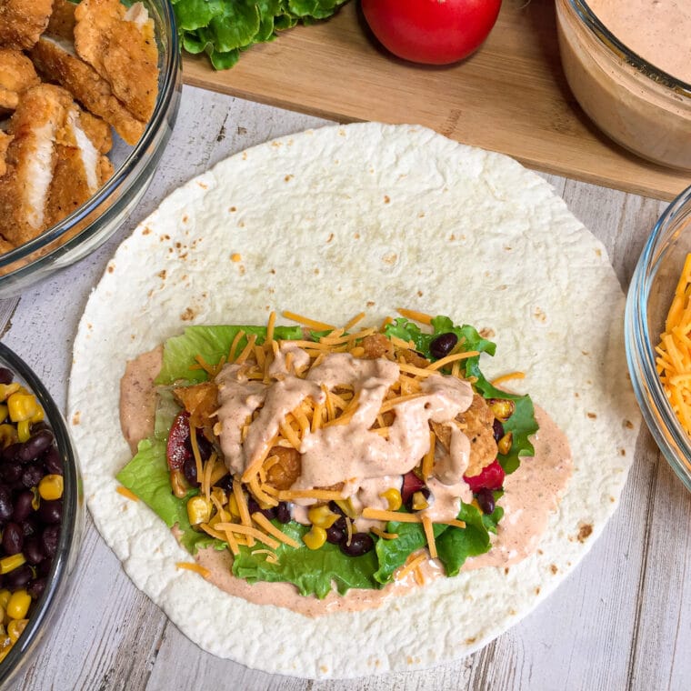 Southwest Chicken Wrap | Modernmealmakeover.com