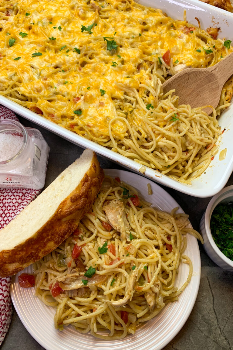Best Chicken Spaghetti Casserole | Modernmealmakeover.com