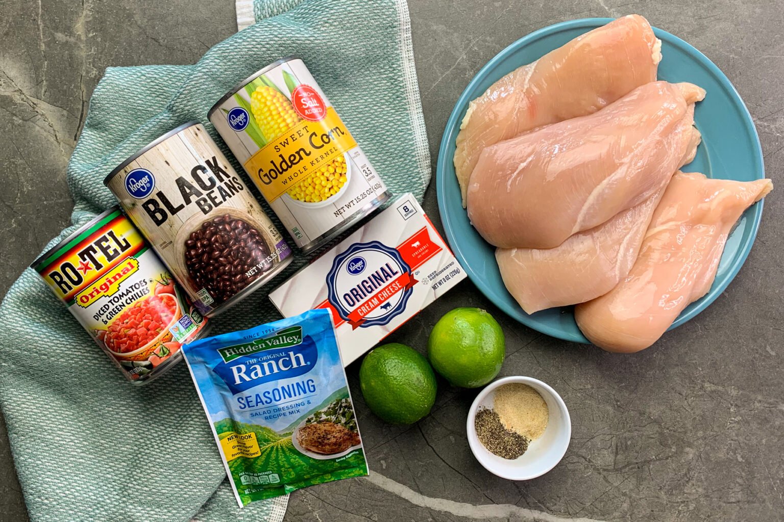 Easy Creamy Slow Cooker Fiesta Chicken Recipe - Modernmealmakeover.com