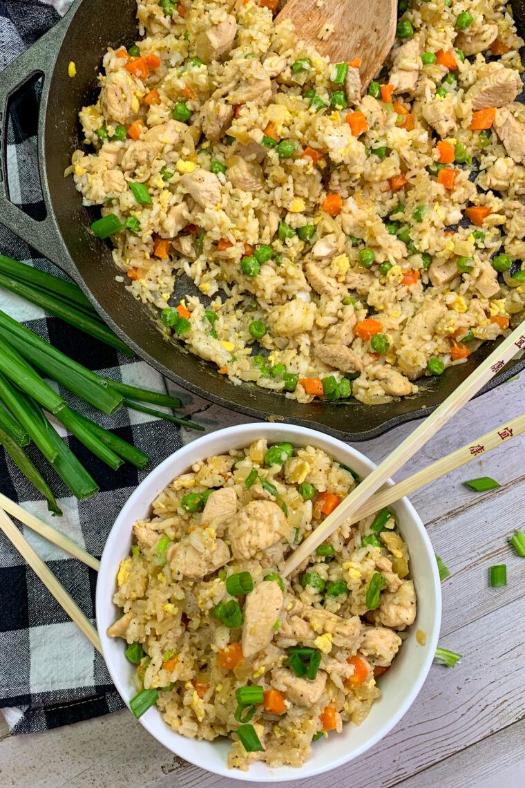 Homemade Chicken Fried Rice {So Easy} - Modernmealmakeover.com