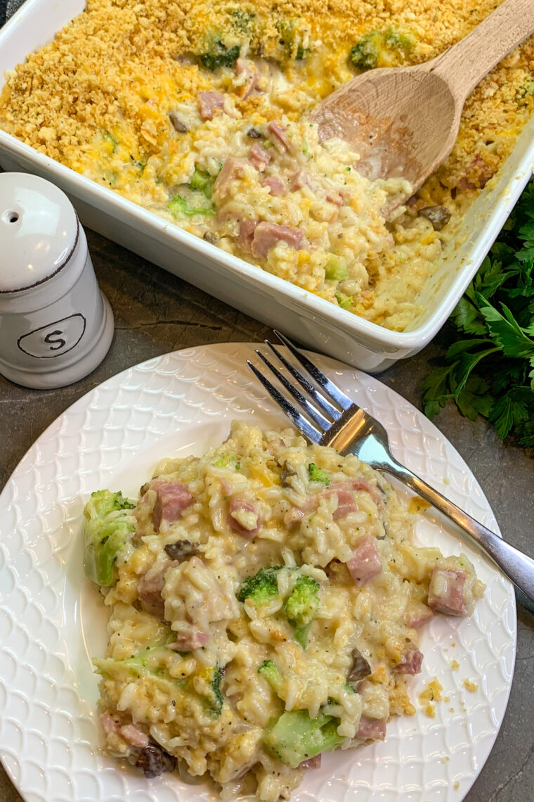 Cheesy Ham Casserole | Modernmealmakeover.com