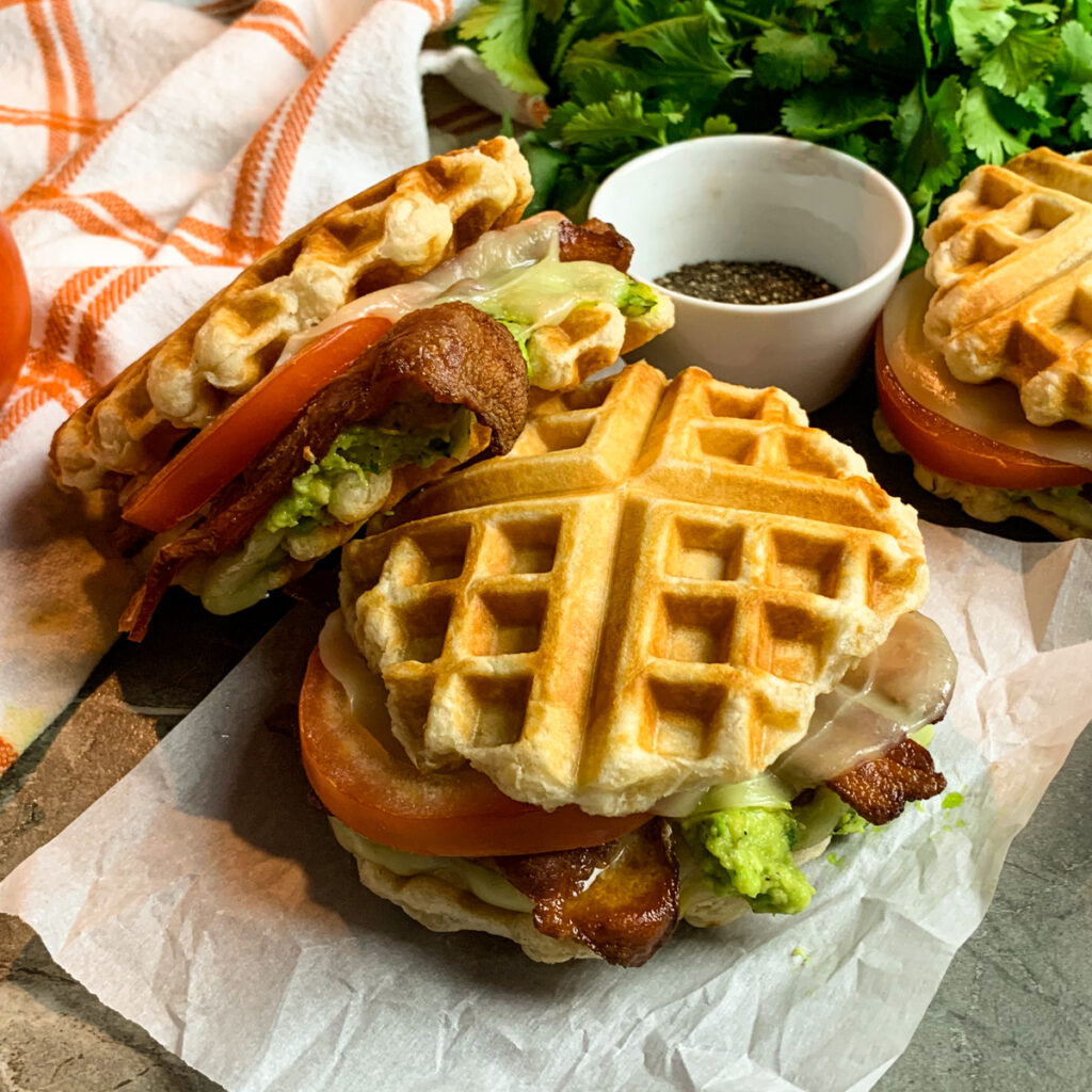BLT Waffle Grilled Cheese | Modernmealmakeover.com