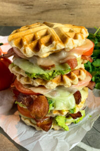 BLT Waffle Grilled Cheese | Modernmealmakeover.com