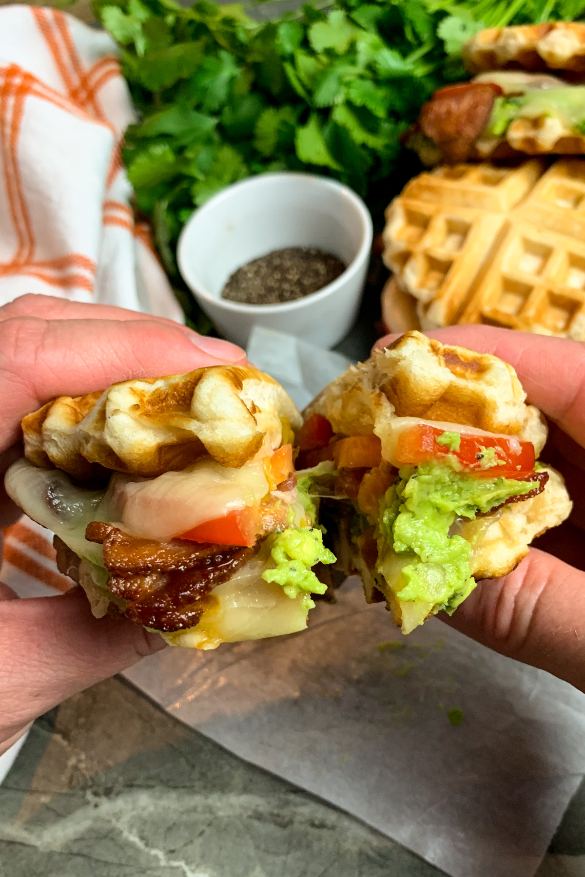 BLT Waffle Grilled Cheese | Modernmealmakeover.com