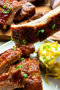 Baby Back Ribs In The Oven {So Tender} Modernmealmakeover.com