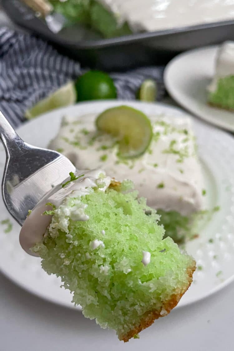 Key Lime Cake With Cream Cheese Frosting | modernmealmakeover.com