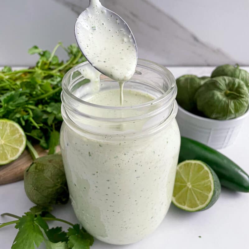 Copycat Cafe Rio Tomatillo Dressing | Modernmealmakeover.com