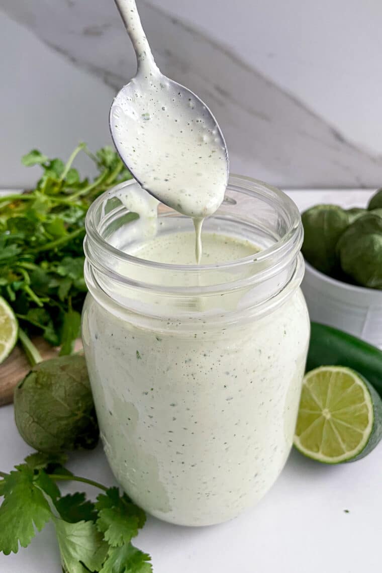 Copycat Cafe Rio Tomatillo Dressing | Modernmealmakeover.com