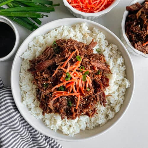 Slow Cooker Shredded Asian Style Pork Recipe | Modernmealmakeover.com