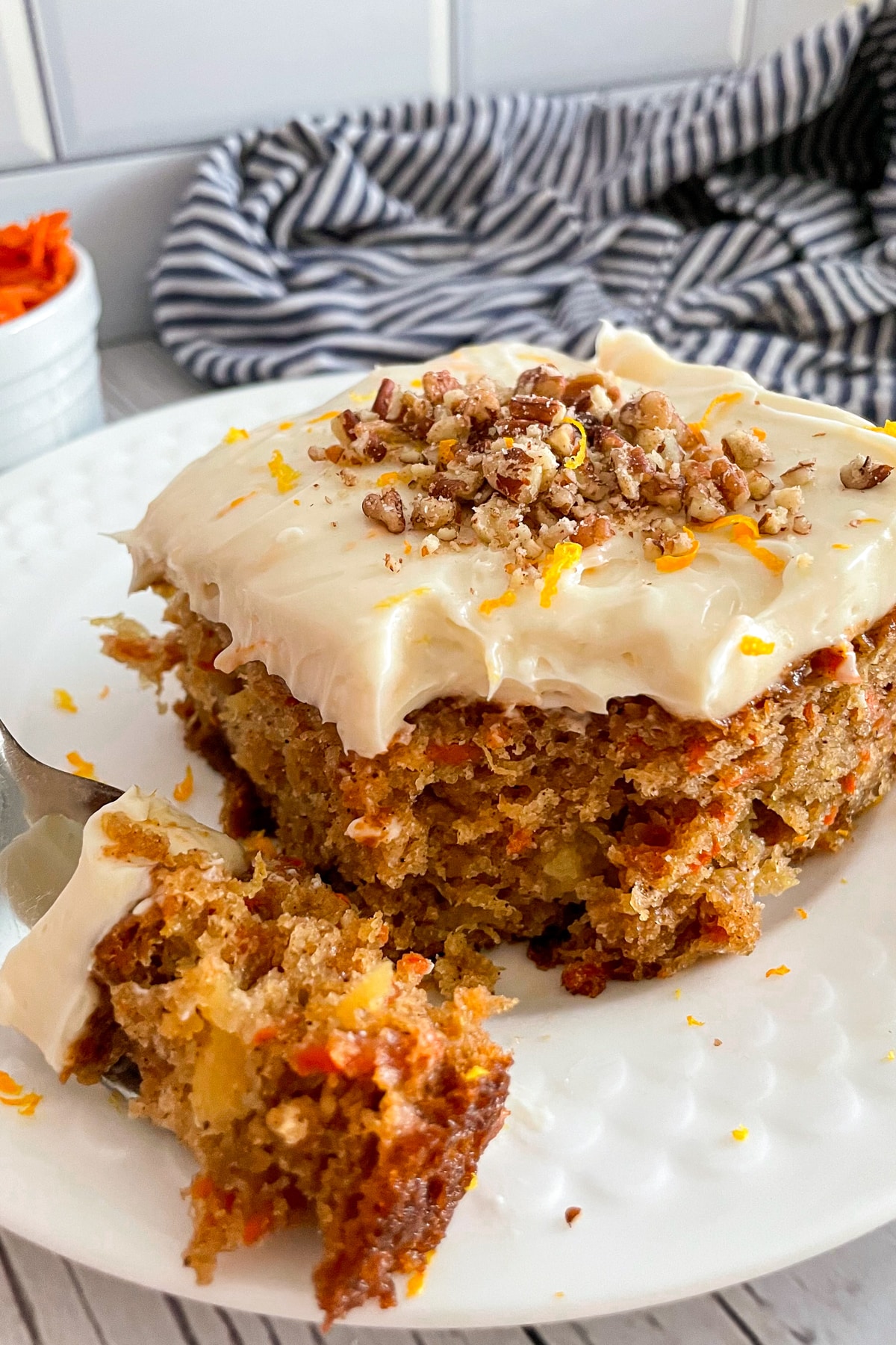 The Best Carrot Cake (with Orange Cream Cheese Frosting) | Modernmealmakeover.com