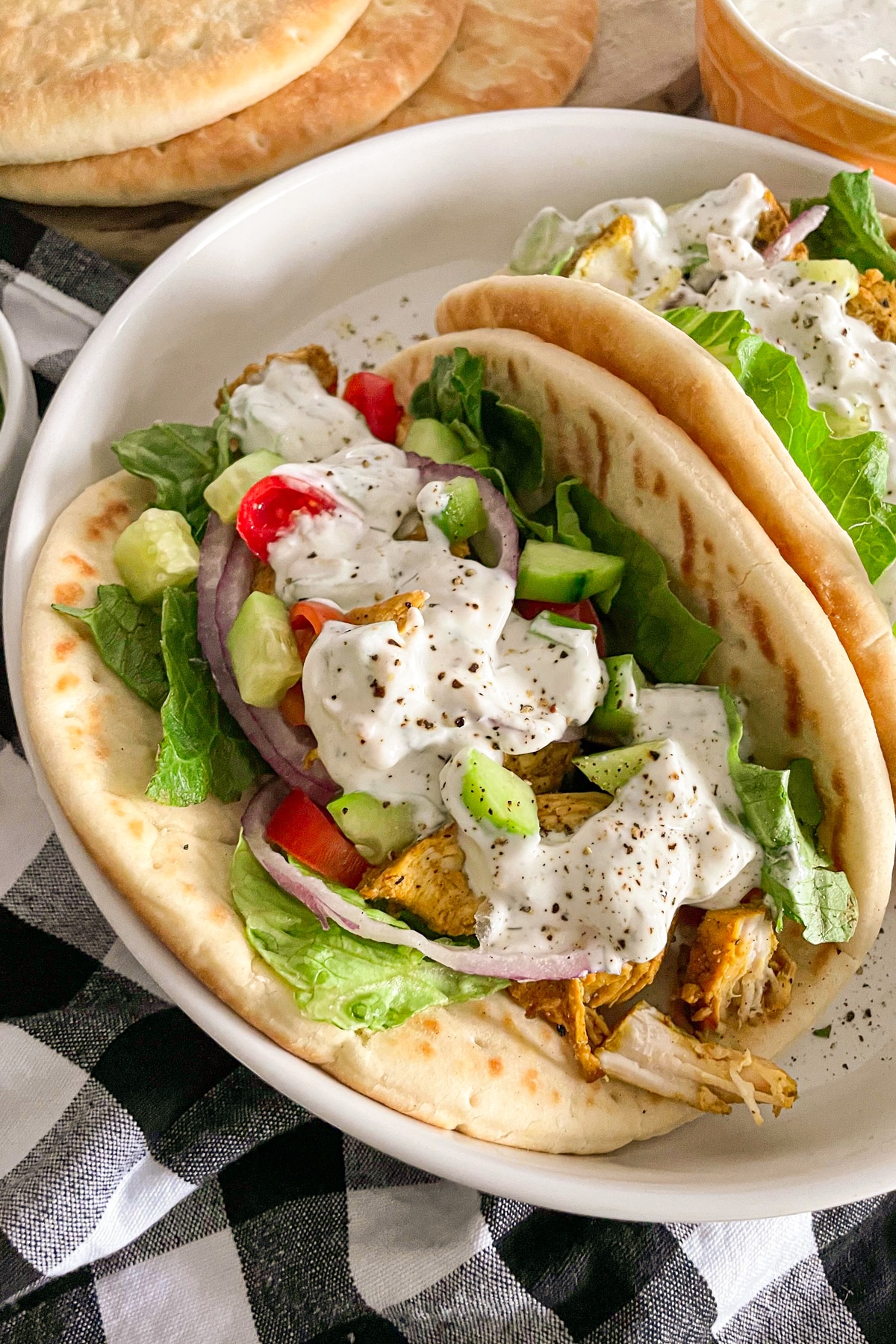 Easy Greek Chicken Gyro Recipe (with Tzatziki) | Modernmealmakeover.com