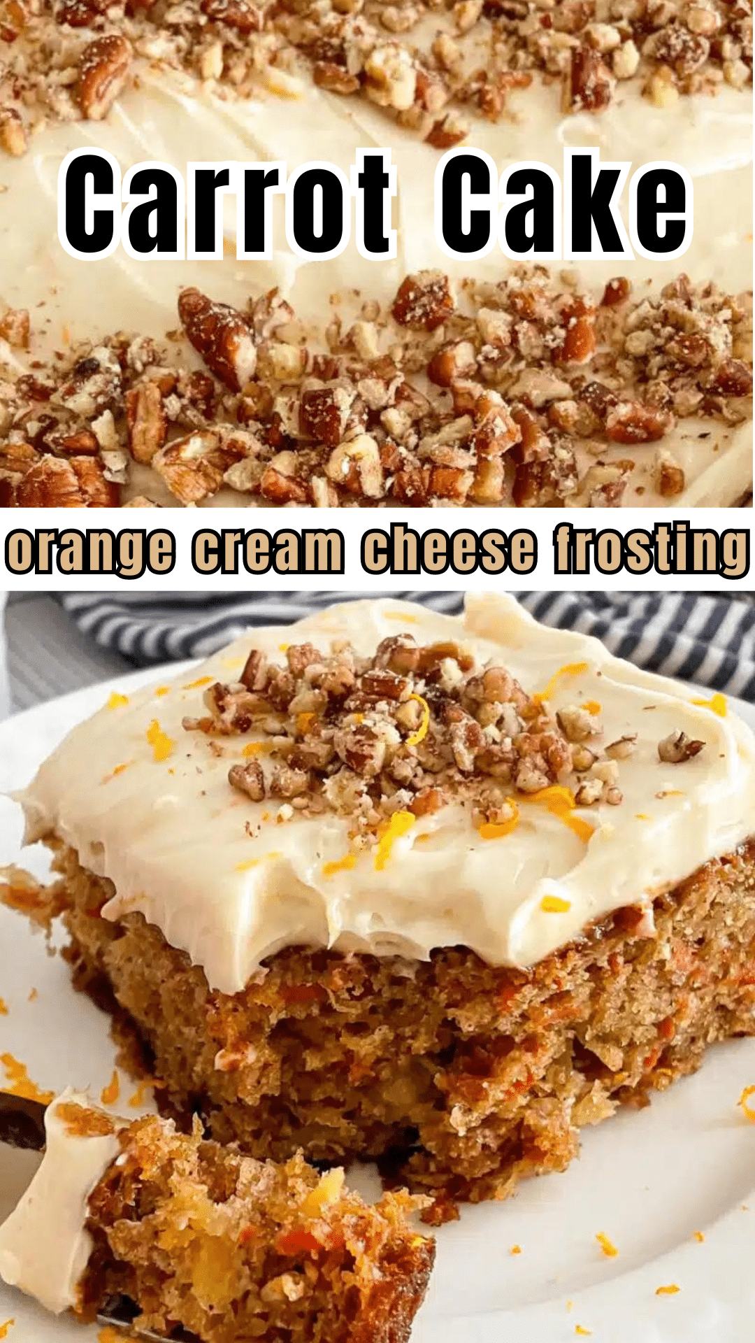 The Best Carrot Cake (with Orange Cream Cheese Frosting) | Modernmealmakeover.com
