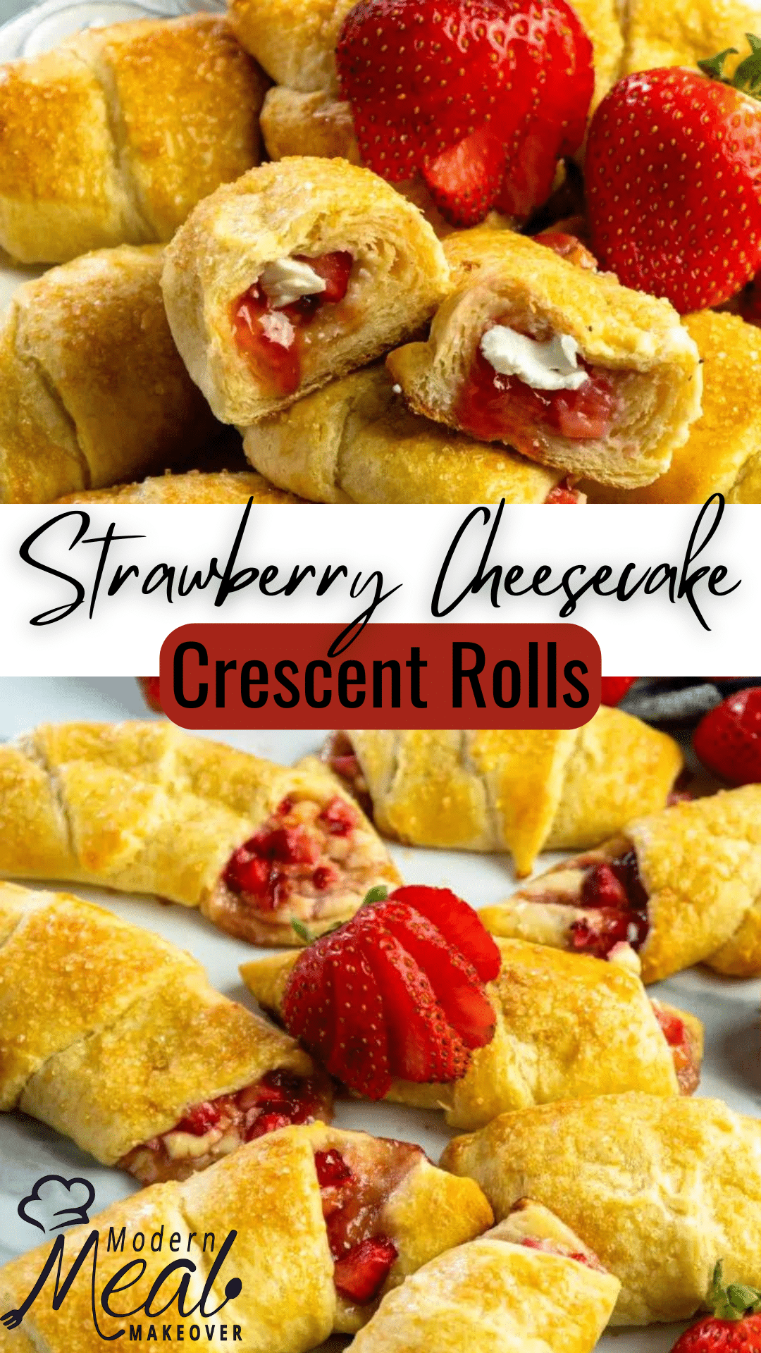 Strawberry Cheesecake Crescent Rolls | Modernmealmakeover.com